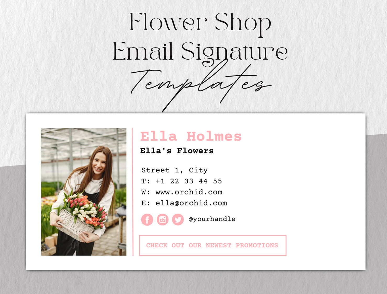 Email Signature Templates for Flower Shop Owner, Florist | Gmail ...