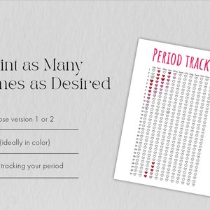 Printable Period Tracker, Period Log Template, Cute Period Journal ...