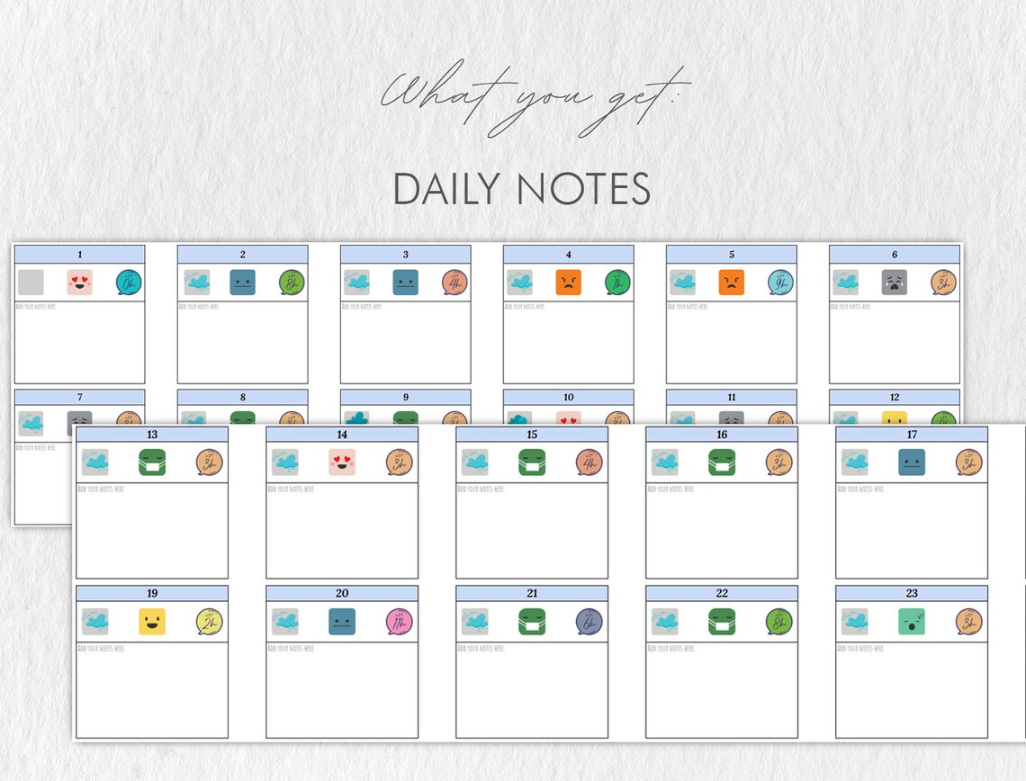 Mood Tracker Google Sheets Template, Mood Journal Digital, Feelings and ...