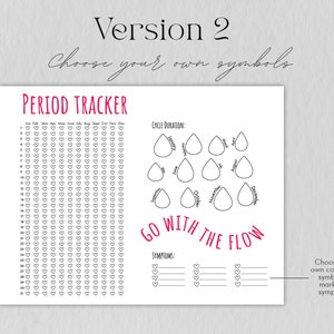 Printable Period Tracker, Period Log Template, Cute Period Journal ...