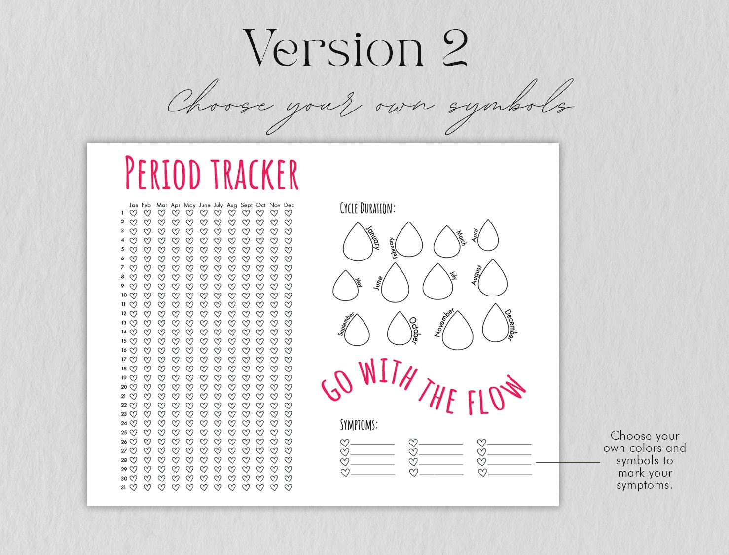 Printable Period Tracker, Period Log Template, Cute Period Journal ...