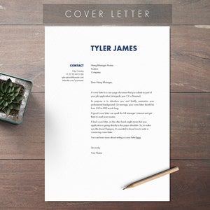 Professional One Page Resume Template, Minimalistic Creative CV ...