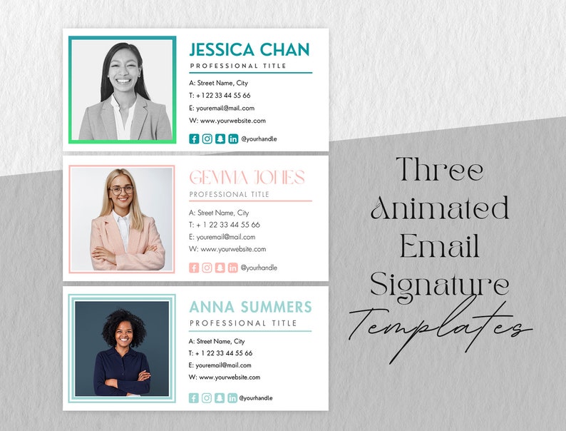 Animated Email Signature Templates | Gmail | Outlook | Email Marketing ...