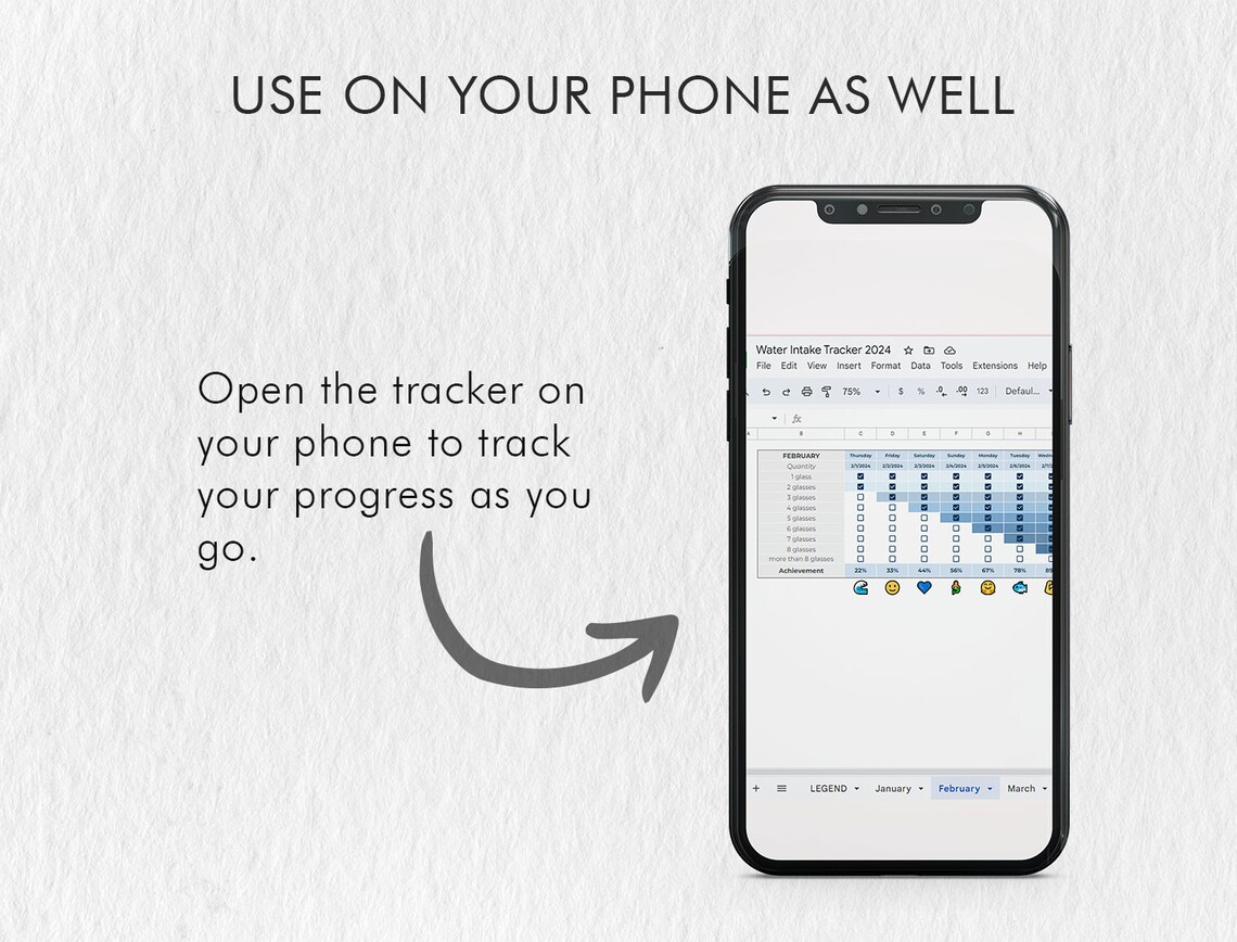 Water Intake Tracker Spreadsheet, Daily Water Intake Template Google ...