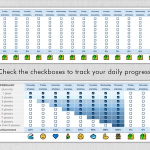 Water Intake Tracker Spreadsheet, Daily Water Intake Template Google ...