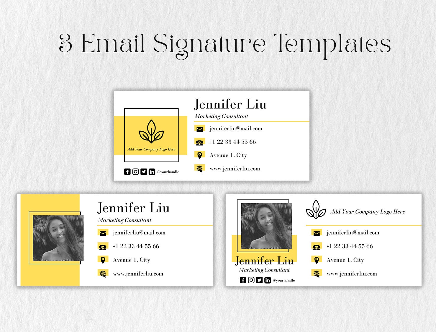 Editable Email Signature Templates for Canva (digital File) - Etsy