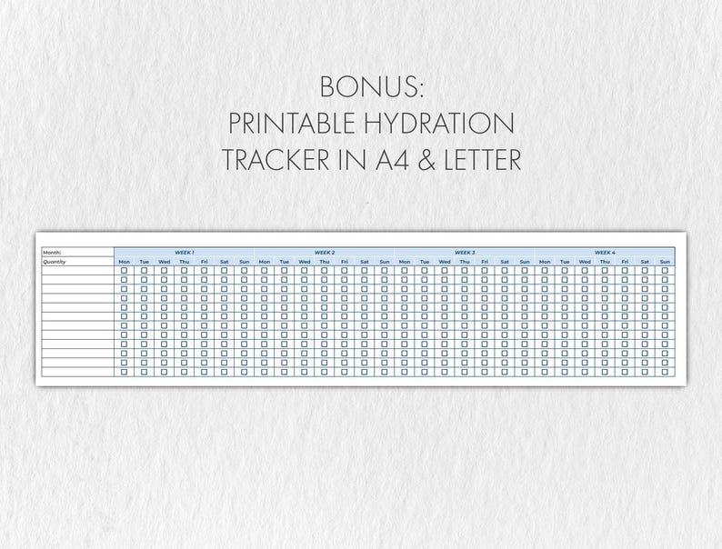 Water Intake Tracker Spreadsheet, Daily Water Intake Template Google ...