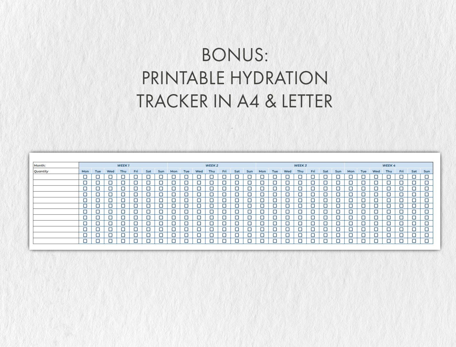 Water Intake Tracker Spreadsheet, Daily Water Intake Template Google ...