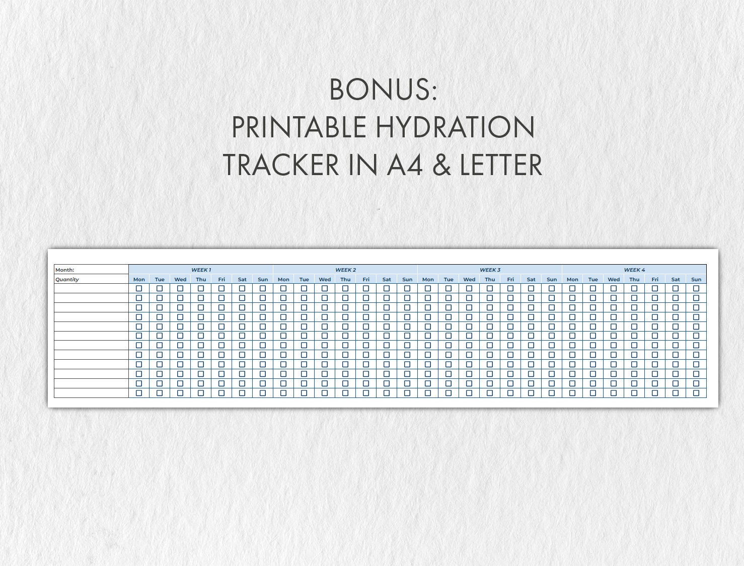 Water Intake Tracker Spreadsheet, Daily Water Intake Template Google ...