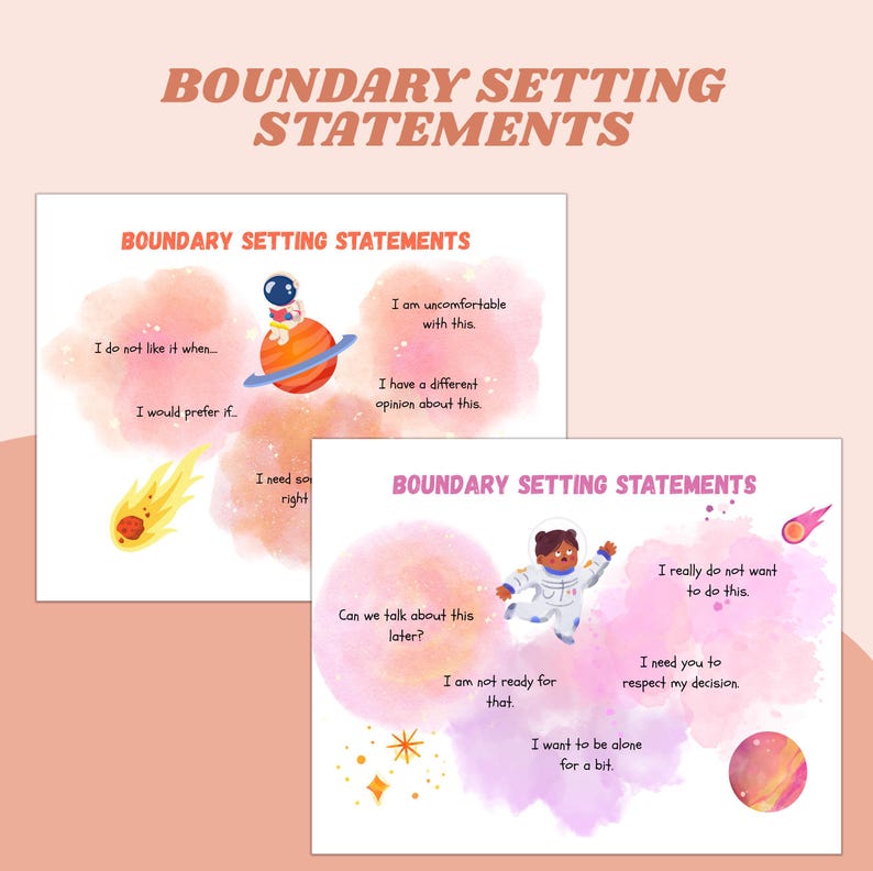 Setting Clear Boundaries Worksheet, Boundary Setting for Kids and Teens, Establish Boundaries ...