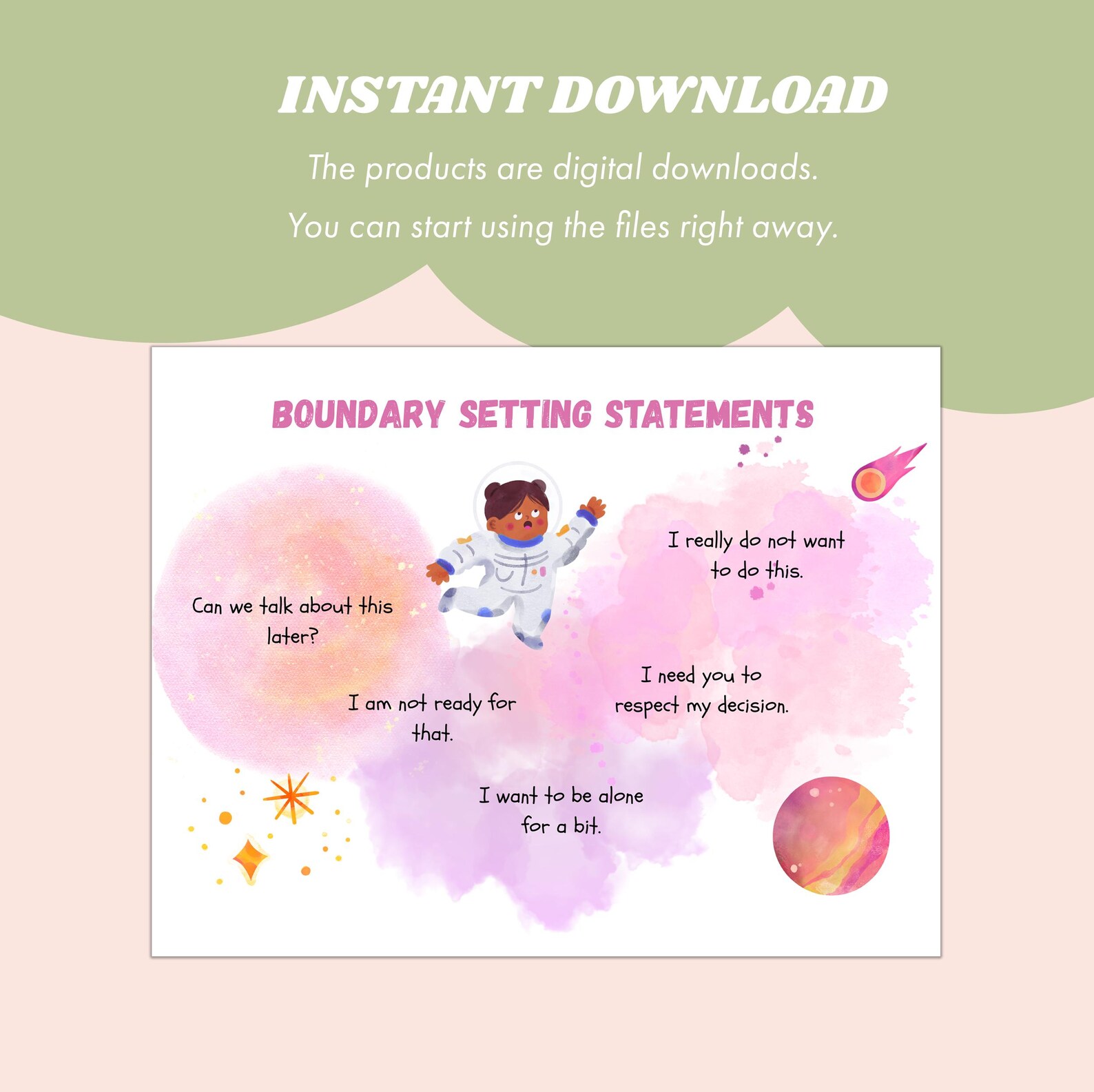 Setting Clear Boundaries Worksheet, Boundary Setting for Kids and Teens ...
