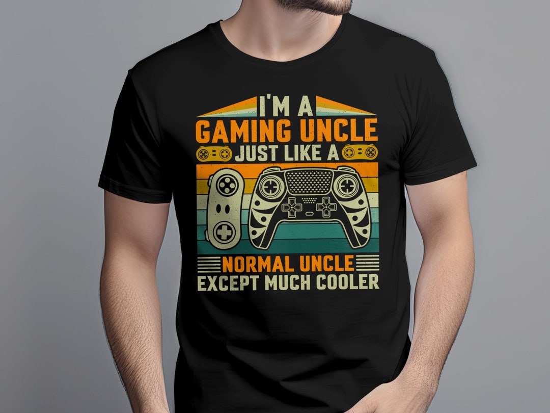 Gaming Uncle T-shirt, Cool Gamer Gift, Vintage Style Gaming Tee, Funny ...