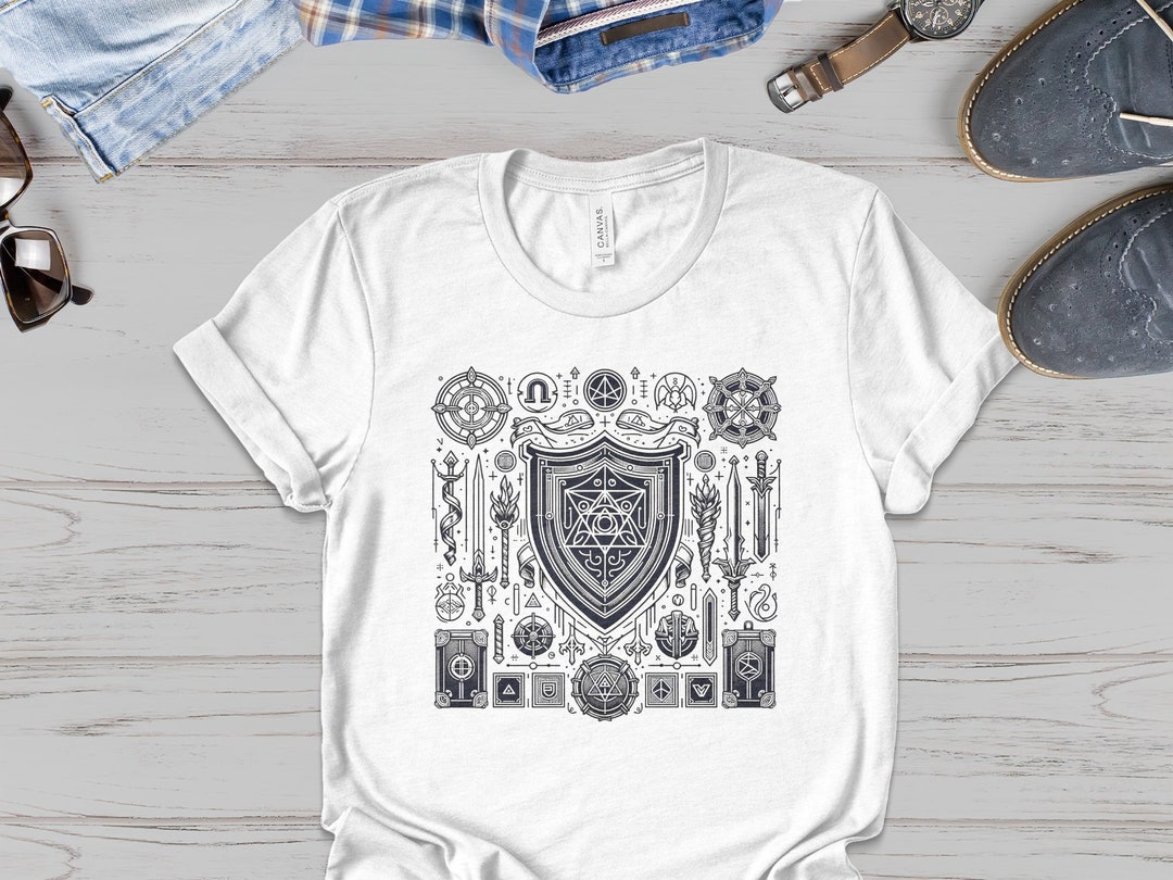 Mystical Symbols Graphic Tee, Esoteric Occult Emblem, Alchemy Sigil ...