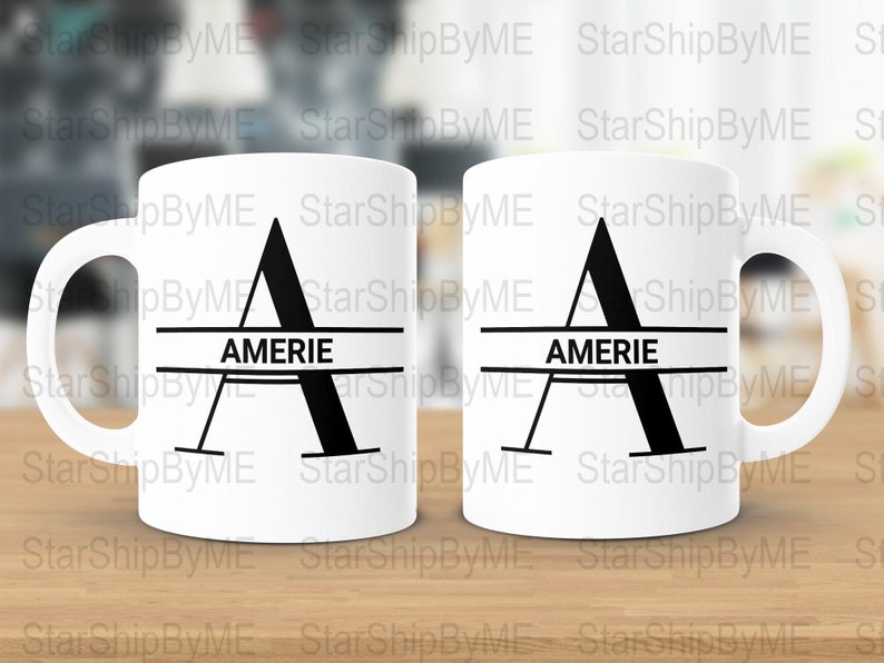 Split Monogram Alphabet SVG, PNG Files, Complete A to Z Digital Clipart ...