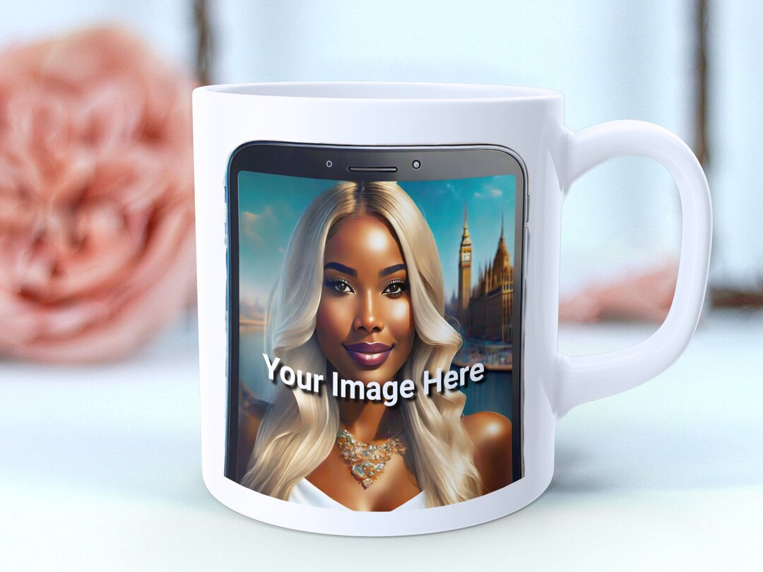 Custom Portrait Selfie Mug, Personalized Selfie Coffee Cup Mug, Unique ...