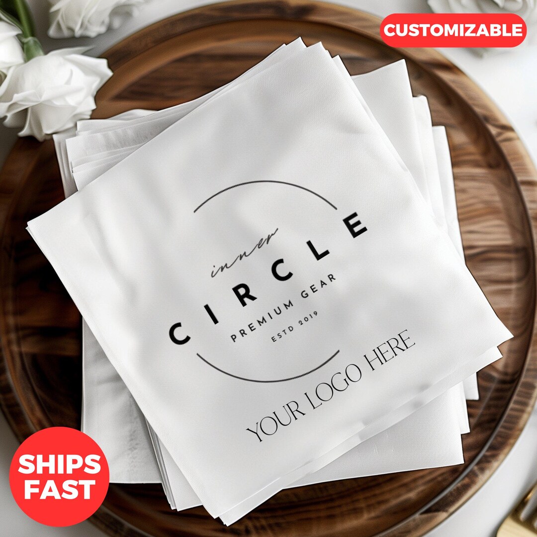 Custom Cocktail Napkins, Full Color Logo Napkin, Custom Design Napkins ...