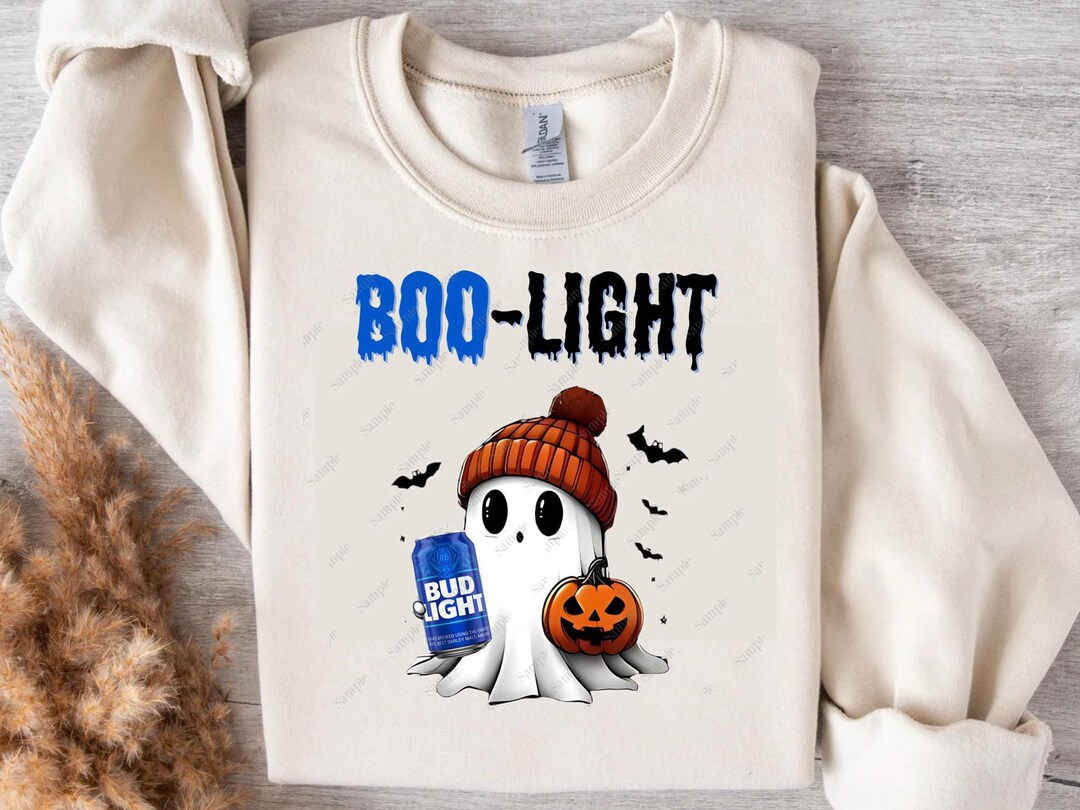 Bud Light Halloween Ghost With Beer PNG Cute Fall Mountain Halloween ...