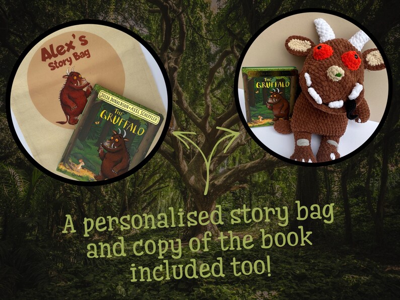 The Gruffalo Story Gift Set Gruffalo Toy, Personalised Story Bag and ...