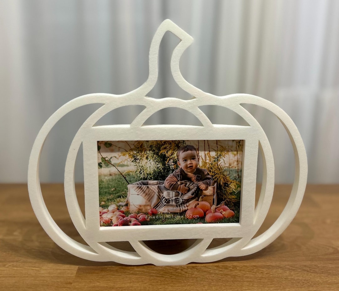 3d-printed Pumpkin Picture Frame | Durable Fall Photo Decor (4x6) - Etsy