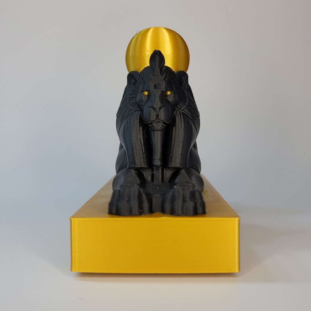 Sphinx Statuette - Black - Original Designs, 3D Printed Art Statuettes ...