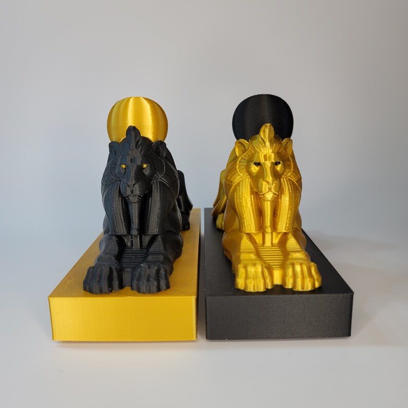 Sphinx Statuette - Black - Original Designs, 3D Printed Art Statuettes ...
