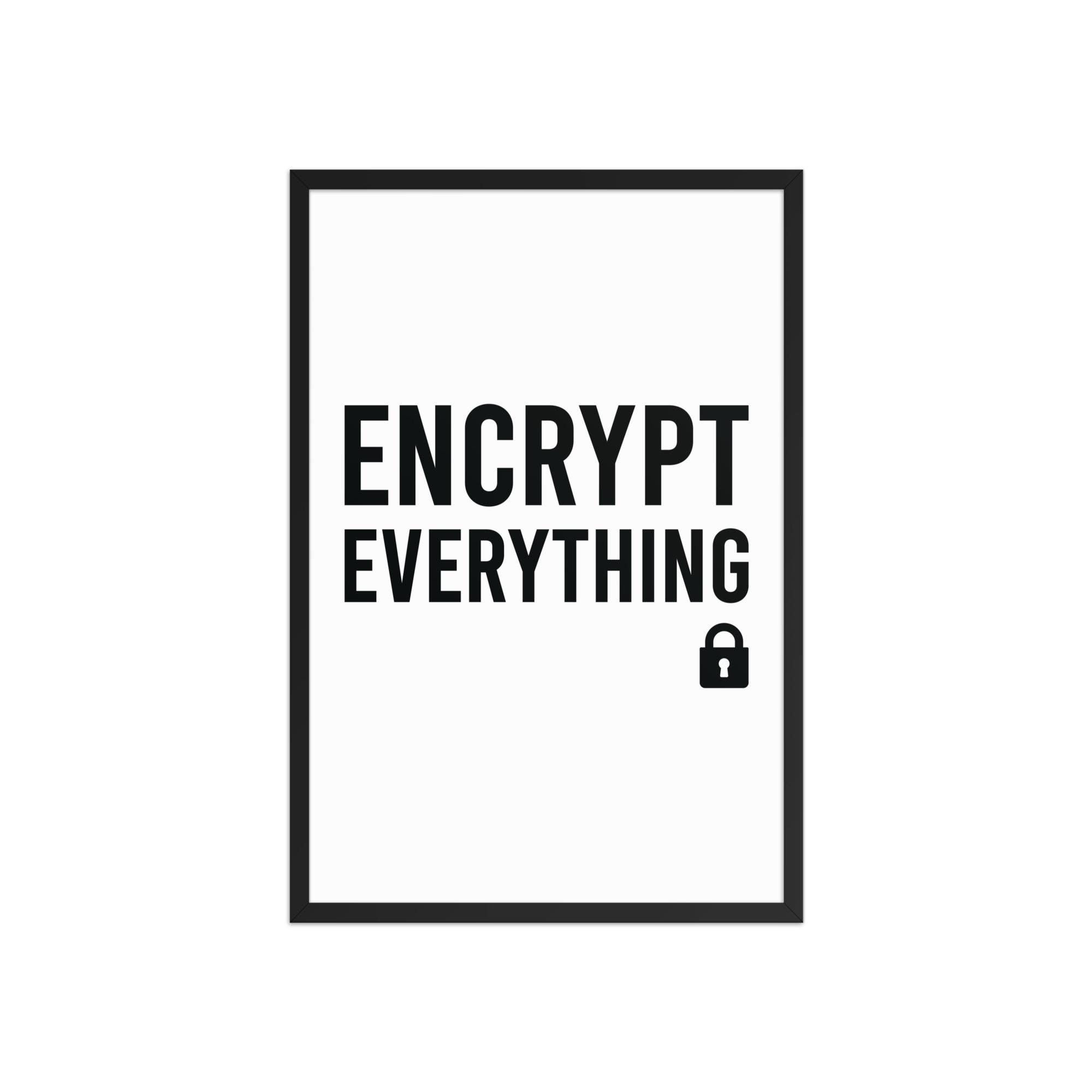 Encrypt Everything Poster – Cybersecurity Wall Art for Tech Offices ...