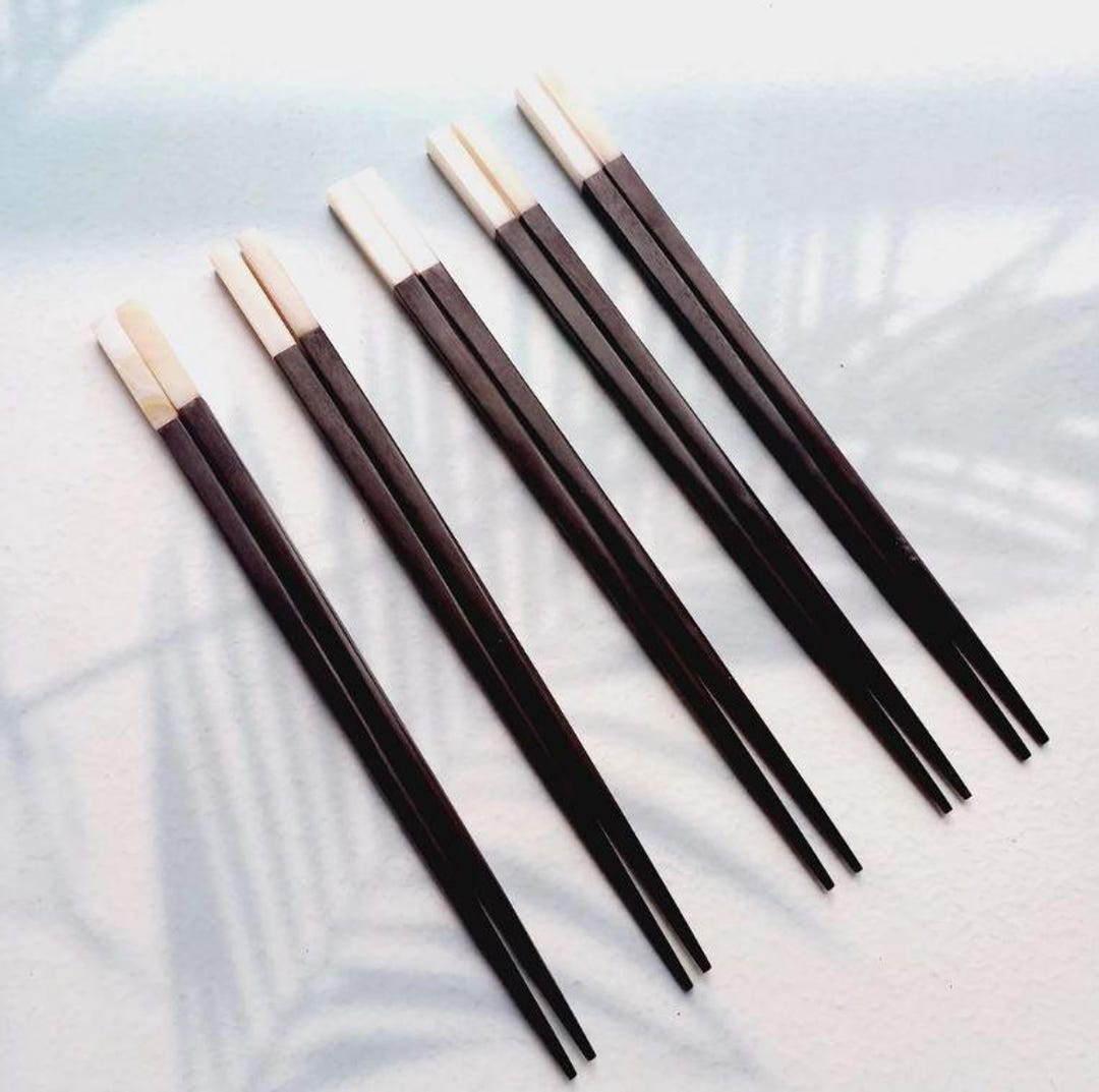 Wooden Chopsticks, Handmade Chopsticks , Natural Chopsticks With Mother ...