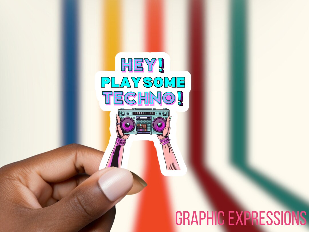 Techno Sticker Rave Sticker Music Stickers Sticker Aesthetic Laptop ...