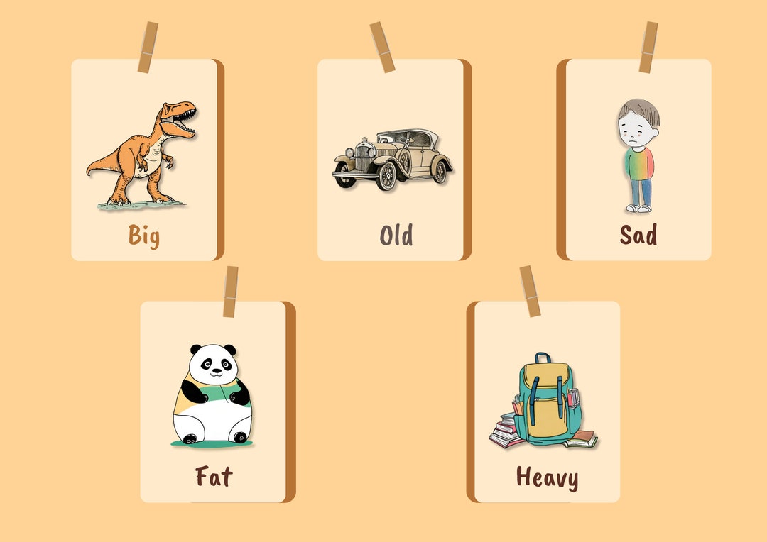 Montessori Adjective Flashcards, Digital Download, Perfect for ...