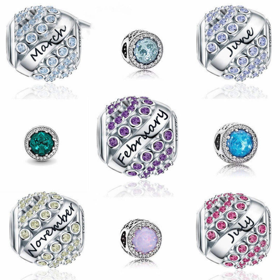 Birthstone Pandora Charms for Pandora Bracelets Sterling Silver ...