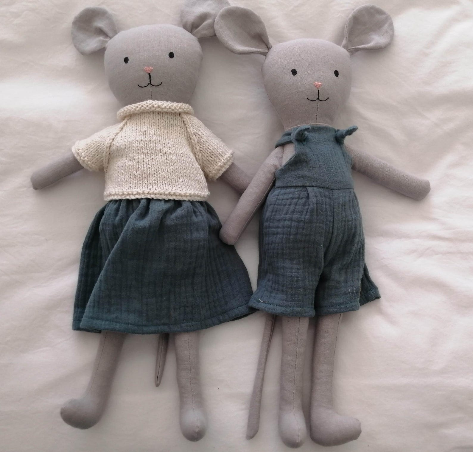 Sewing Pattern for 43cm Mouse Doll and Dungarees. Detailed Instructions ...