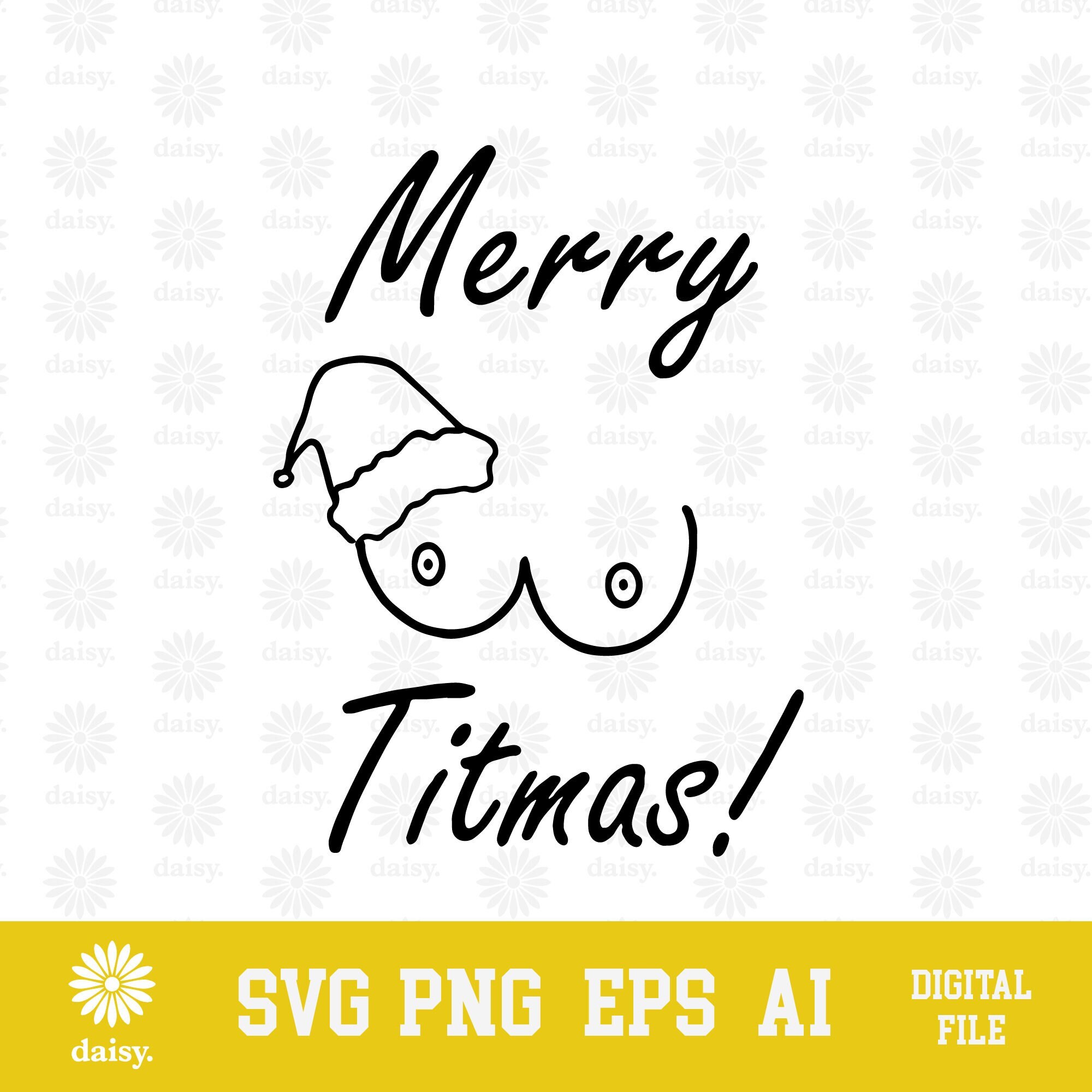 Merry Titmas Design SVG PNG EPS Funny Christmas Design Cricut Clipart ...