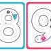 Number Tracing Flashcards, Numbers 0 to 9, Learn Numbers, Monster ...