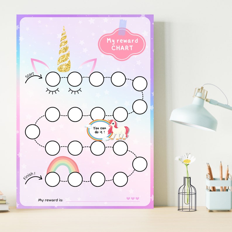 20 Day Kids Reward Chart, Kids Motivation Chart, Reward Chart, Kids ...