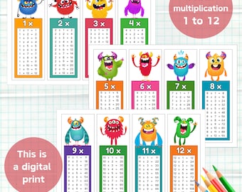 Multiplication Chart 1 to 12, Times Table Chart, Times Table ...