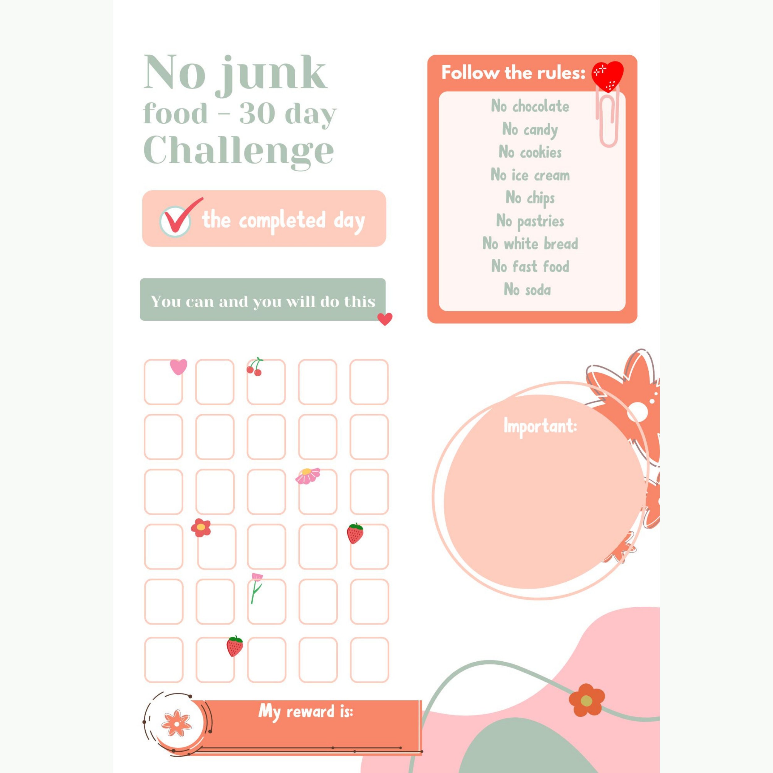 No Junk Food Challenge