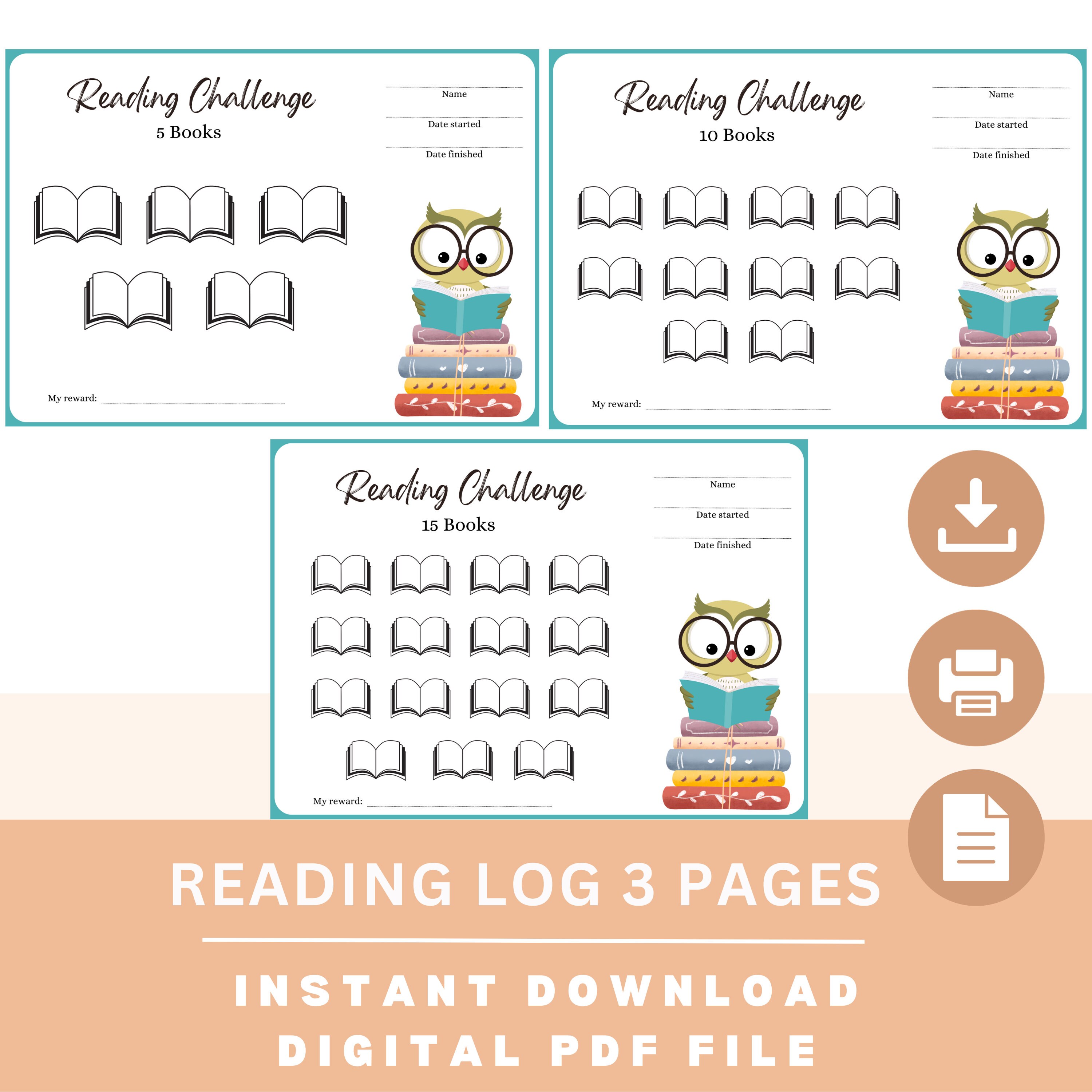 Kids Reading Progress Tracker, Kids Reading Tracker, Kids Printable ...