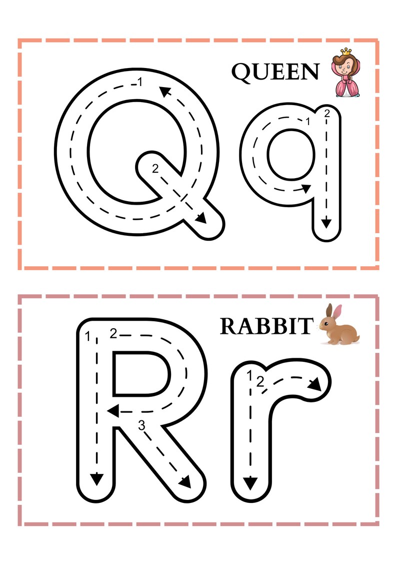 Upper and Lowercase Letters Trace, Preschool Letters, Kindergarten ...