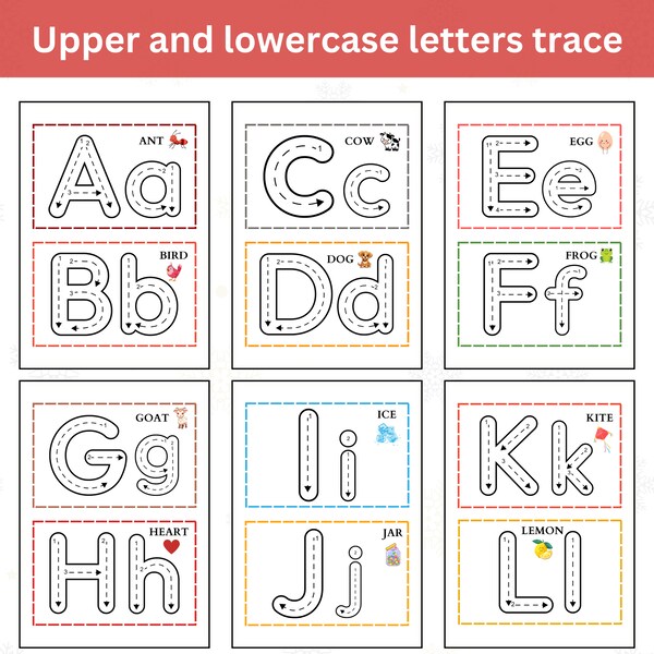 Alphabet Trace - Etsy
