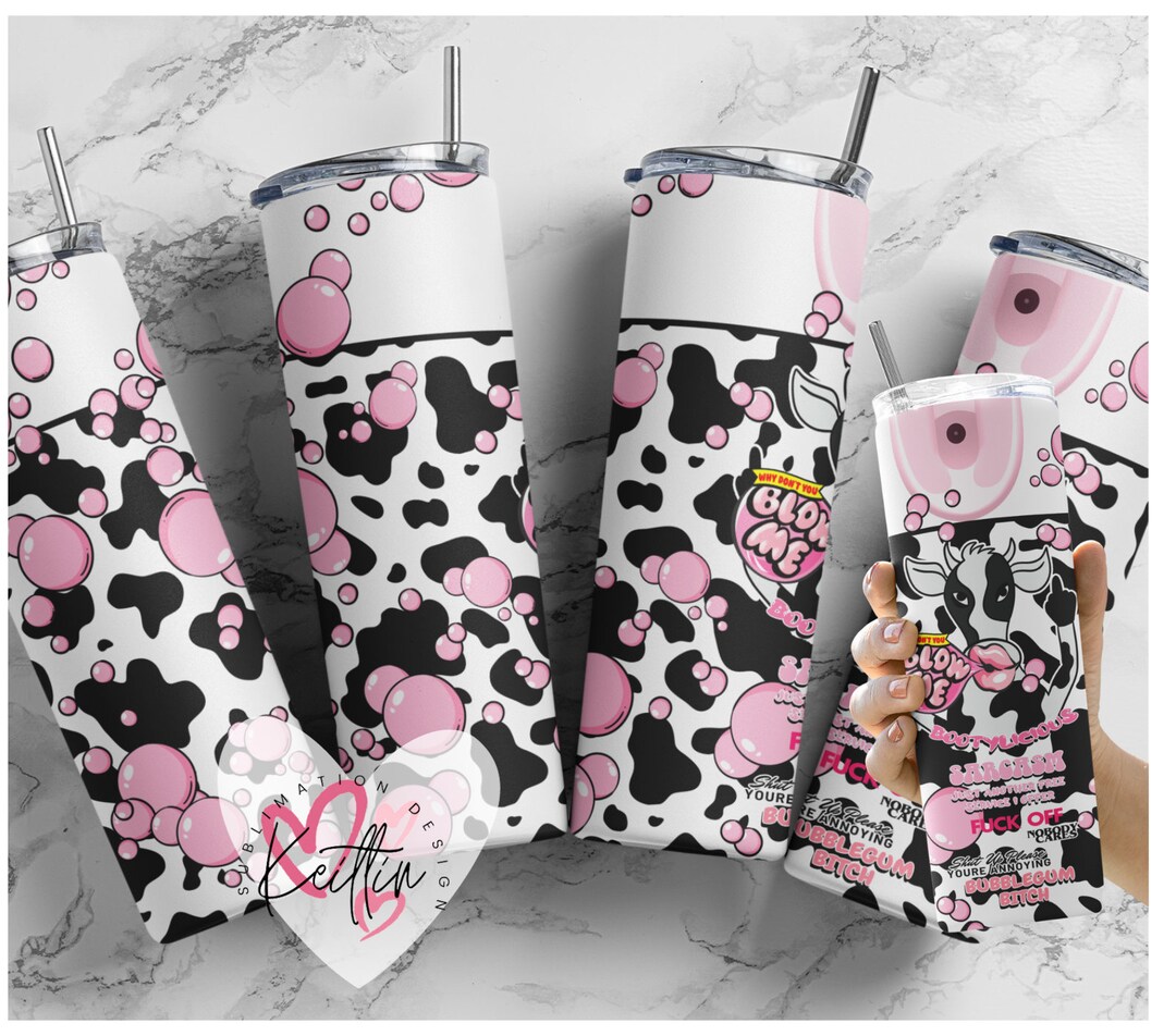 Blow Me Tumbler Bubblelicious Spray Can Heifer Bubbles Funny and ...