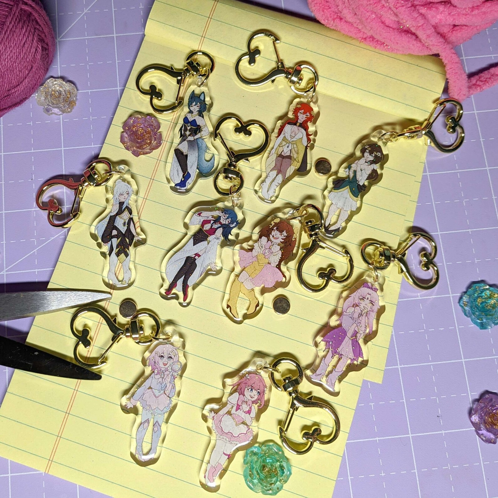 Mini Magical Girl Keychains - Etsy