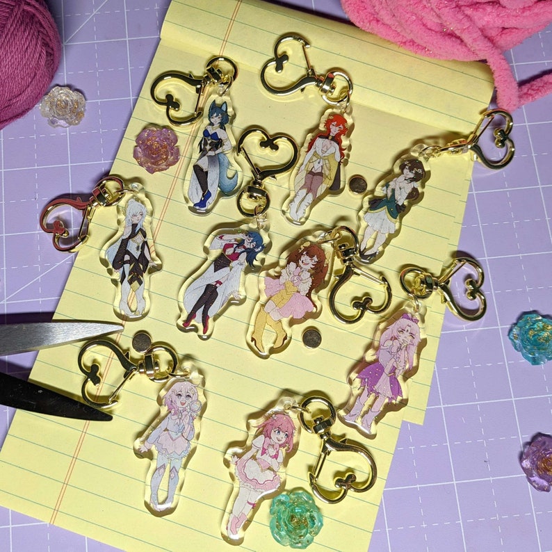 Mini Magical Girl Keychains - Etsy