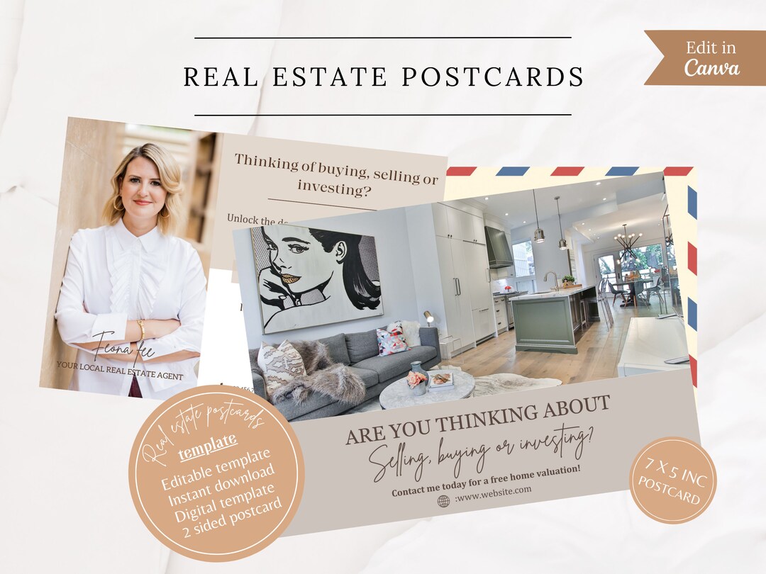 Real Estate Postcard Template| Real Estate Agent Marketing| Realtor ...