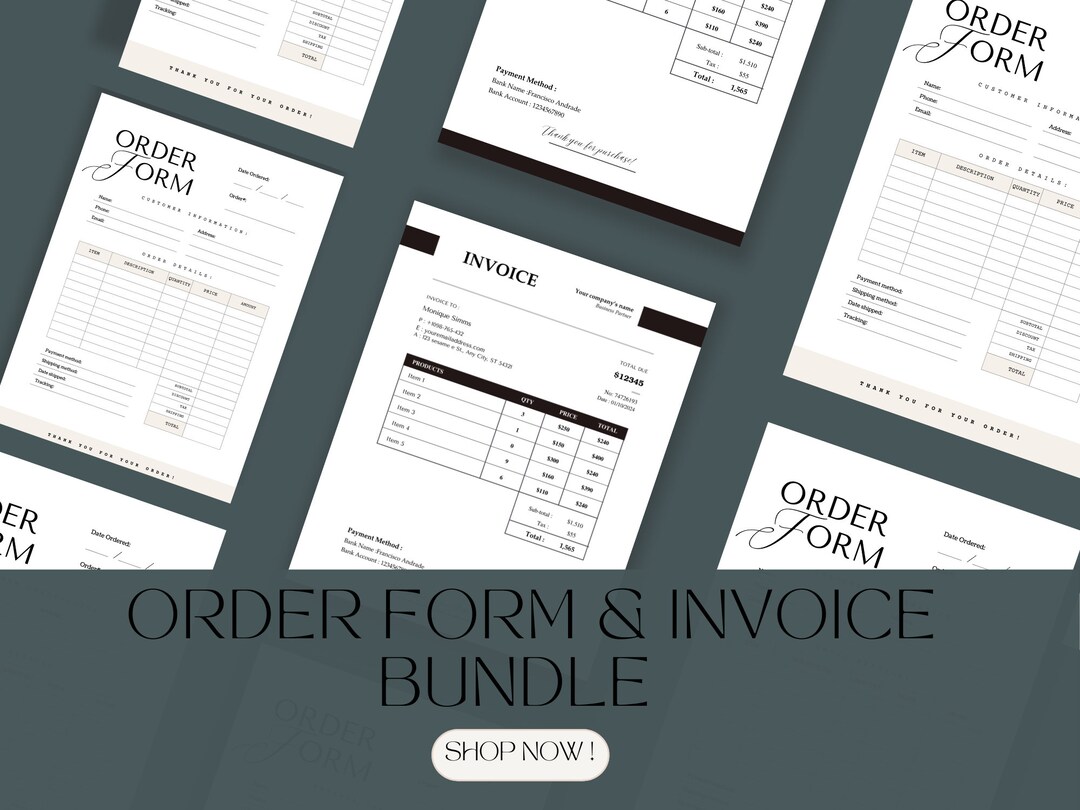 Editable Invoice Template Canva | Simple Business Receipt Digital ...