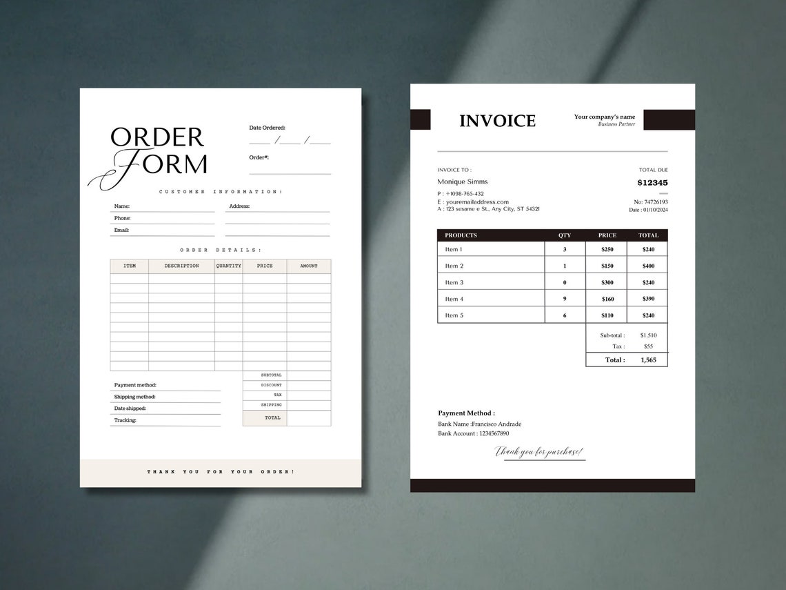 Order Tracking Editable Template, Esty Order Tracking, Order Tracking ...