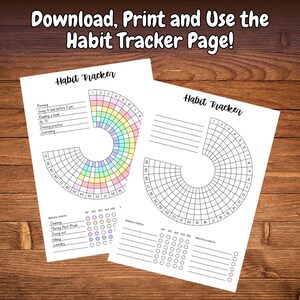 Circle Habit Tracker Printable Monthly Habit Track Habit Challenge ...