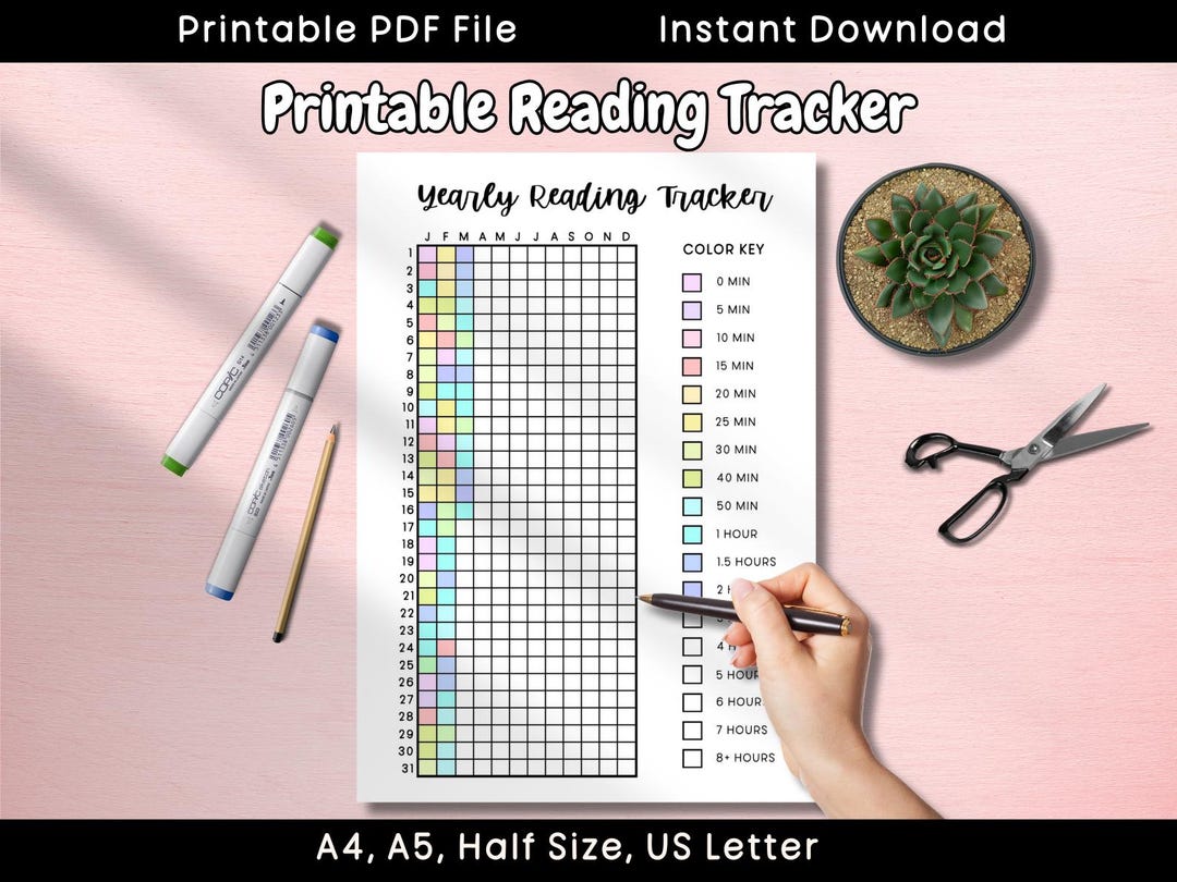 Book Reading Planner Reading Tracker PRINTABLE Journal Page Planner ...