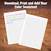 Color Swatch Chart Blank Color Chart Printable Color Swatch Template ...