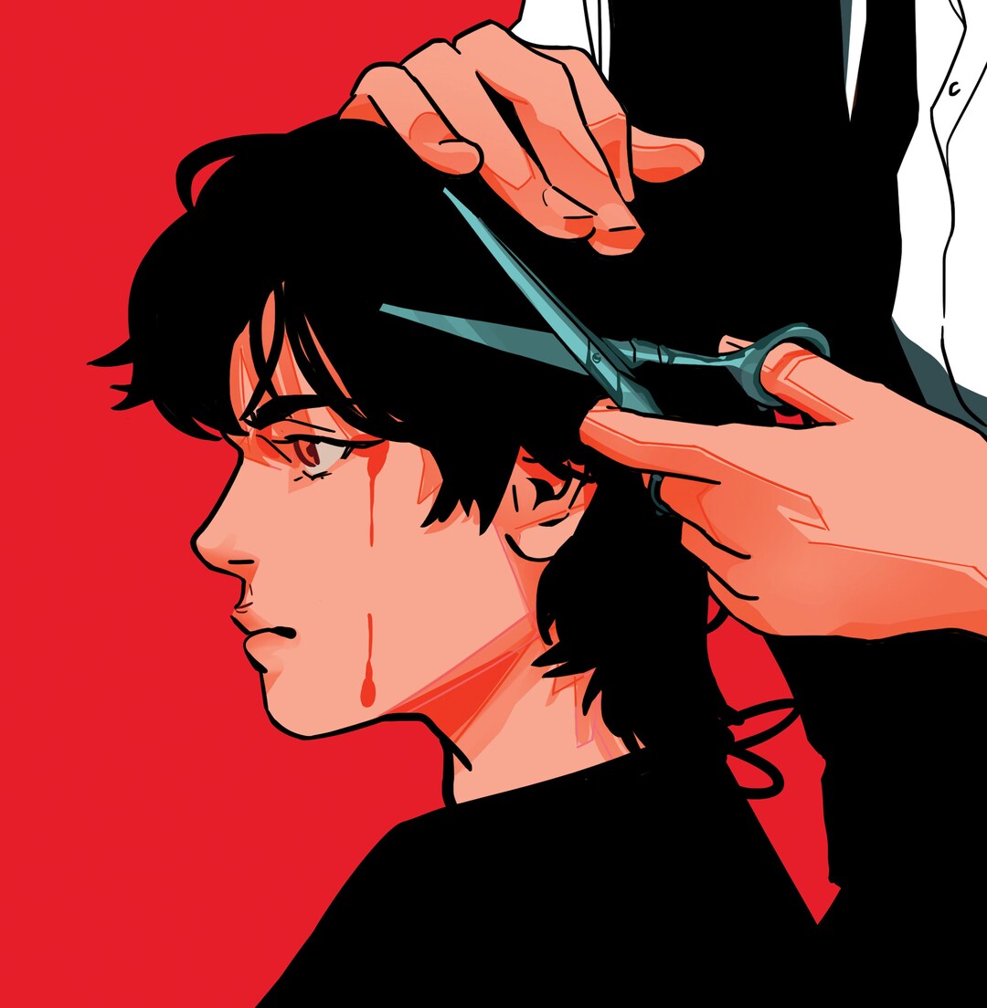 Haircut Mullet Boy Poster 8.5 X 8.5 Anime Manga Poster, Anime Art Print ...