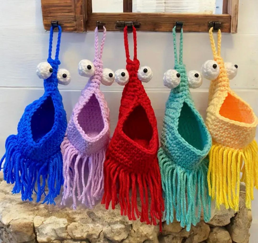 Hand Crocheted Lobster Storage Basket *cute* 8.5 Inches Tall - Etsy